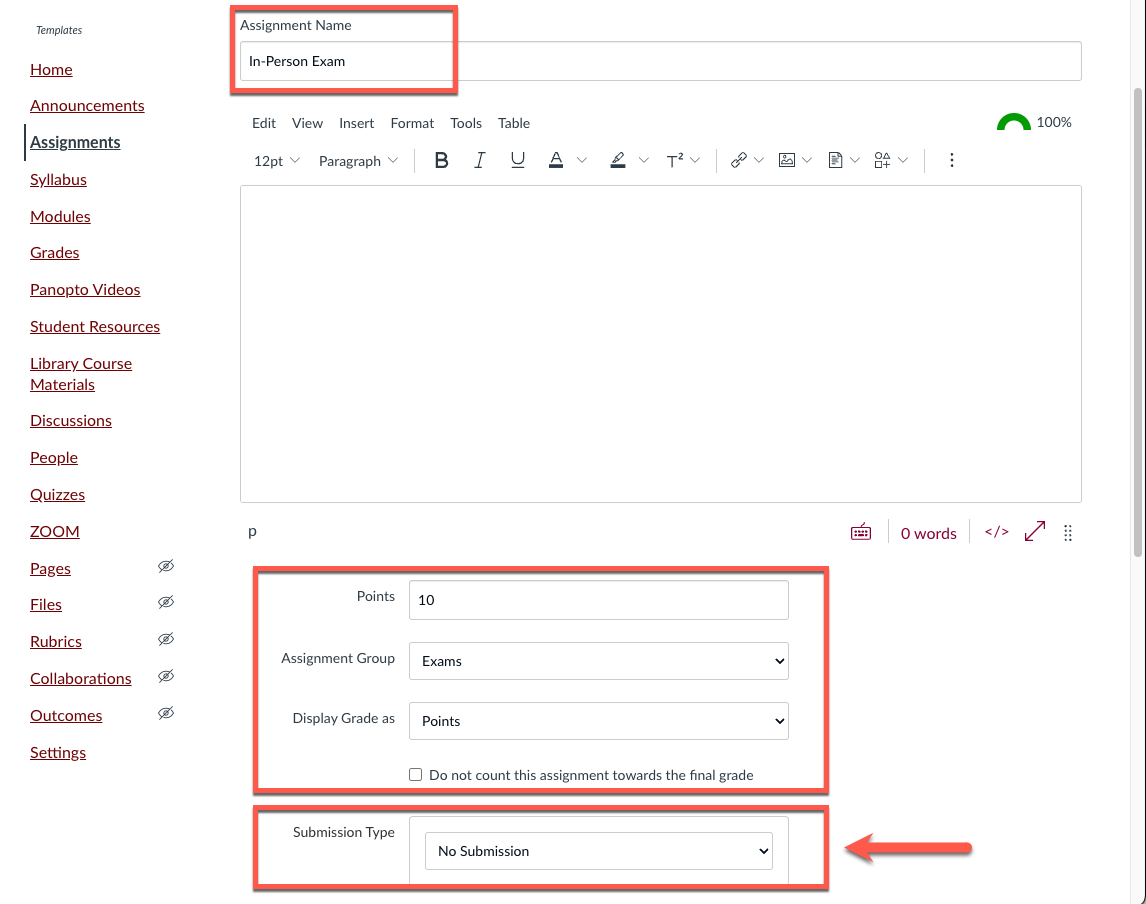 Enter Grades For An In Person Exam Canvas Resources